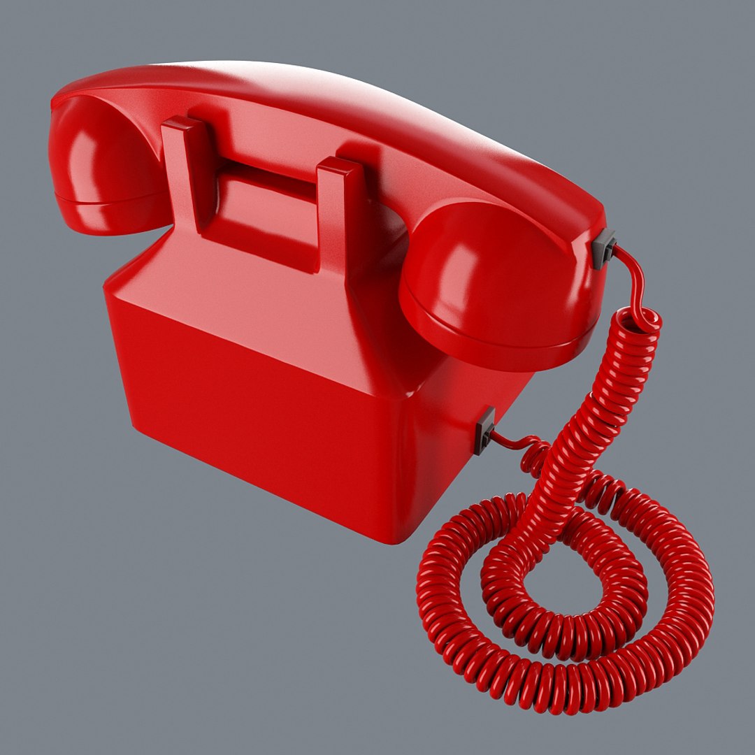 3d Model Of Phone Red