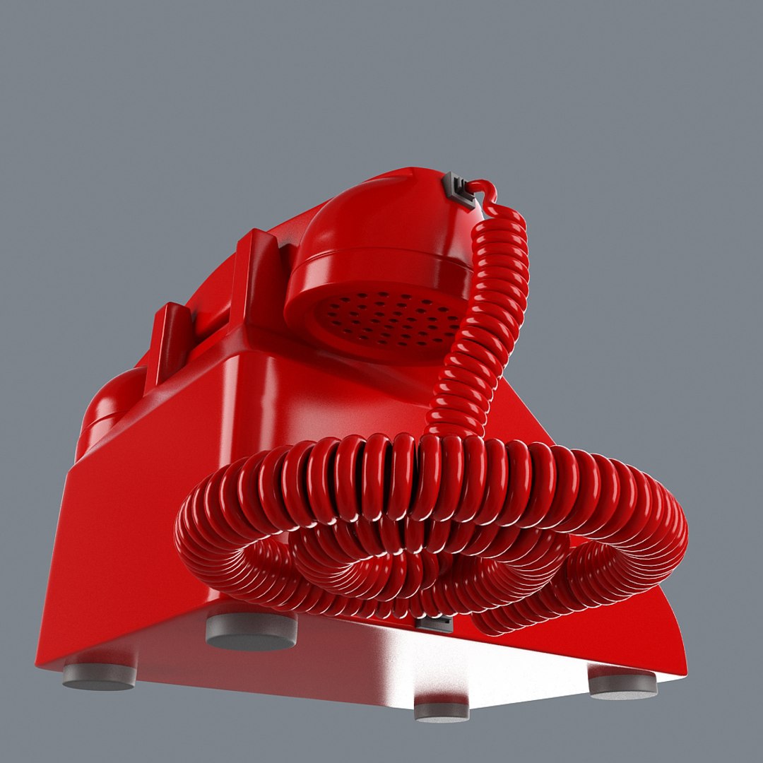 3d Model Of Phone Red