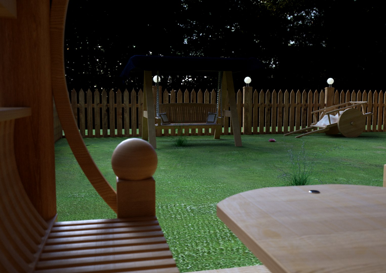 3D model cute wooden house - TurboSquid 1718231