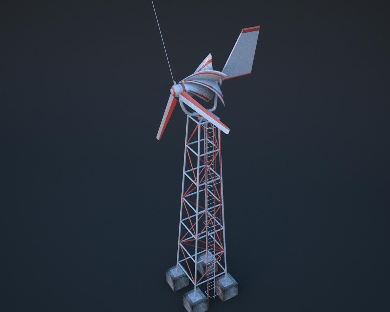 New Wind Turbine 3d Model