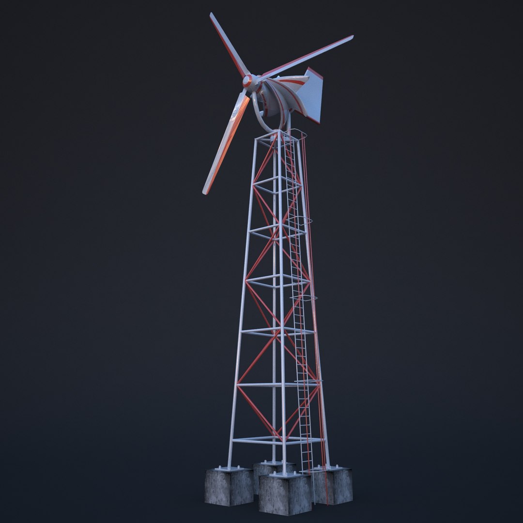 New Wind Turbine 3d Model