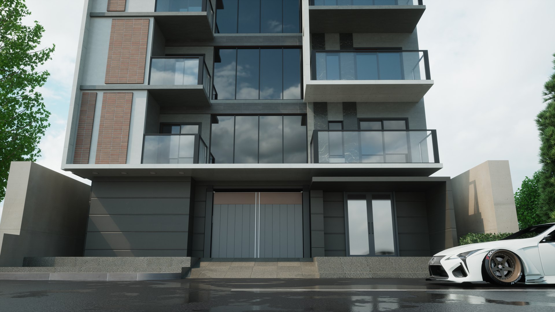 Apartment Building In Revit Model - TurboSquid 2167901