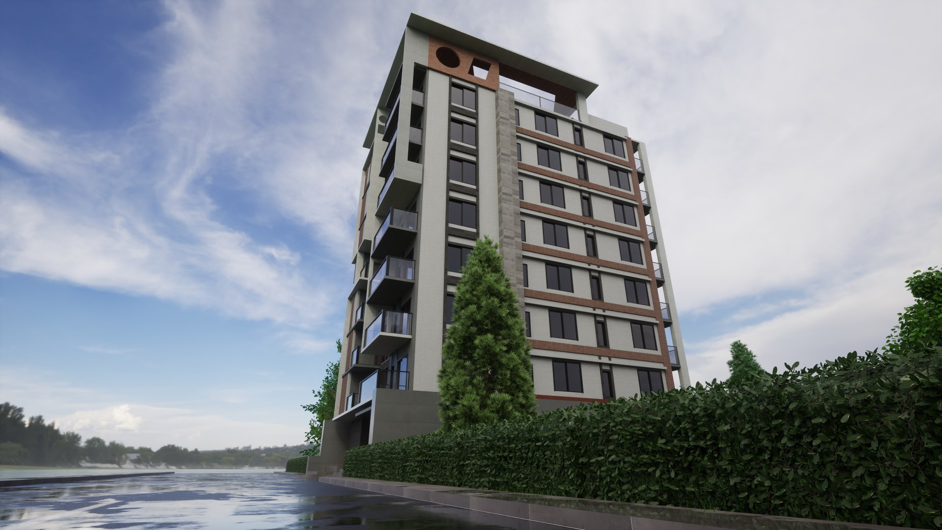 Apartment Building In Revit Model - TurboSquid 2167901