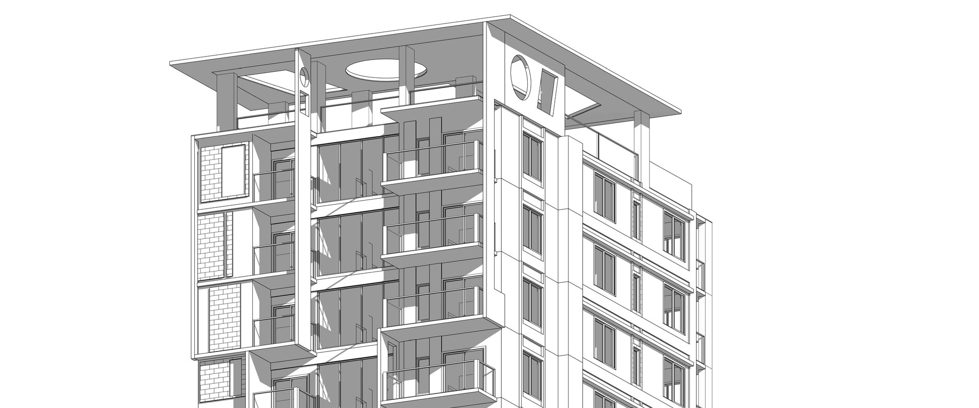 Apartment Building In Revit Model - TurboSquid 2167901