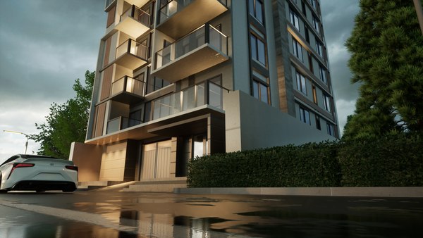 modelo 3d Edificio de apartamentos en Revit - TurboSquid 2167901