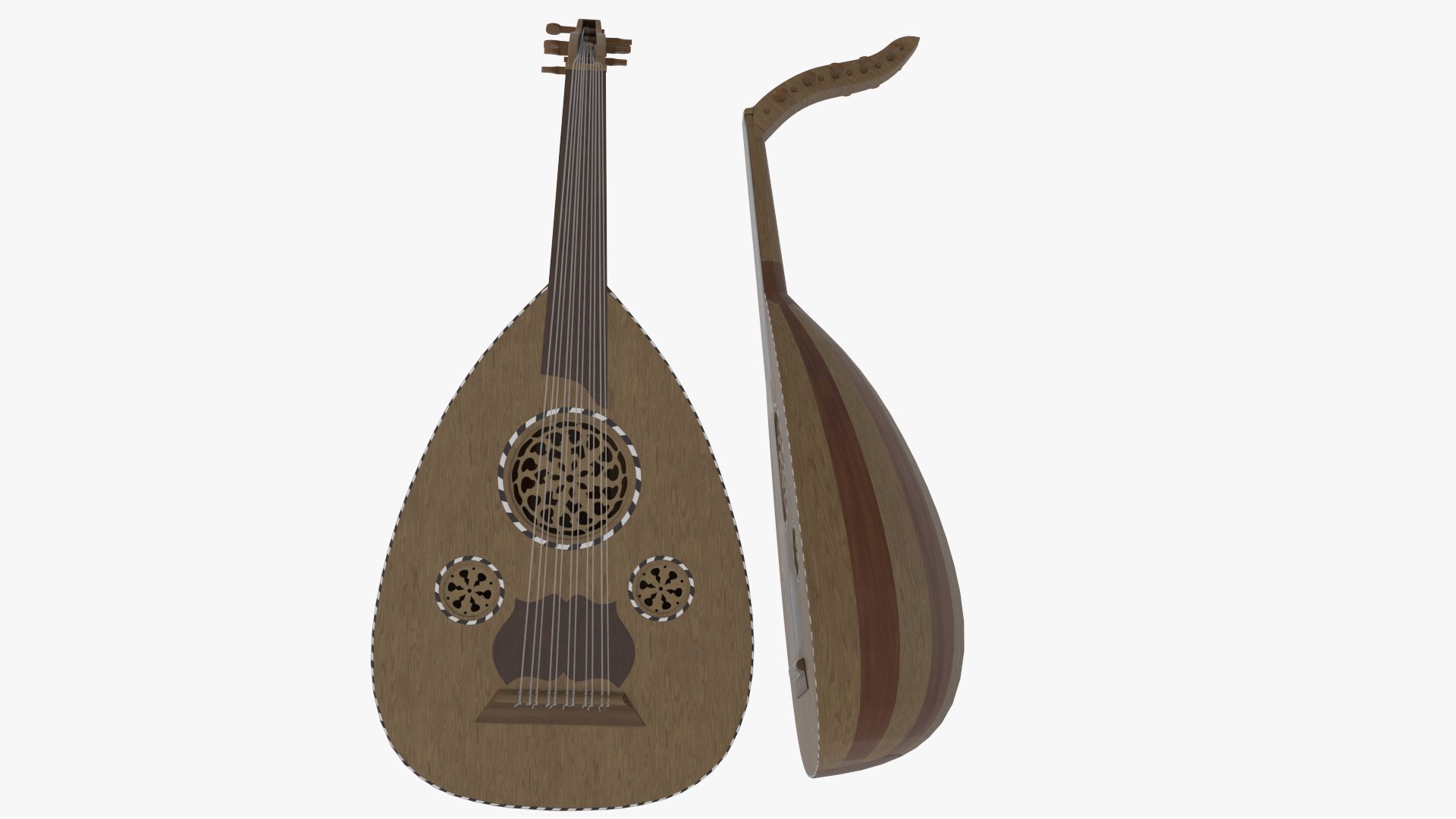3D Traditional Arabic Oud Model - TurboSquid 2234334