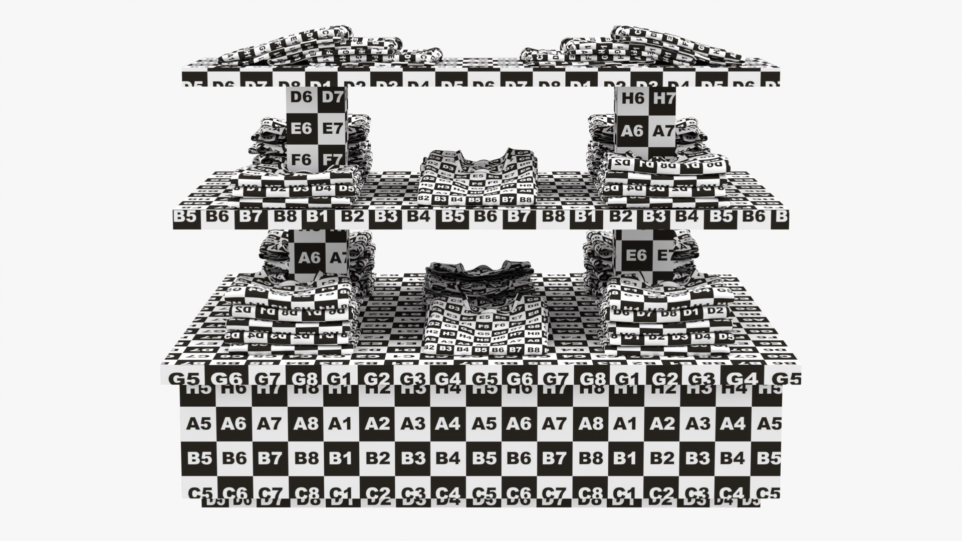 3D T-Shirt Pyramid Display 2 - TurboSquid 1982670
