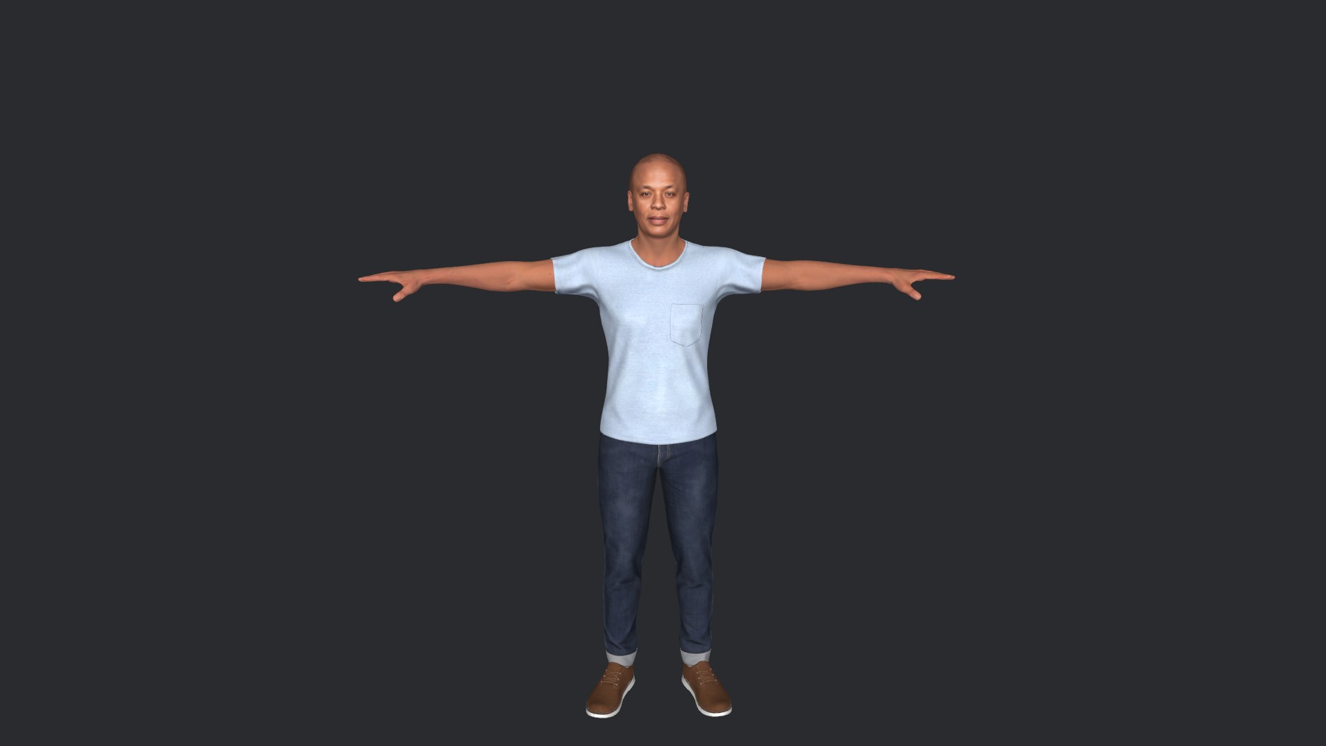 3D Dr Dre Hyper Realistic Full Body Fully Rigged Character - TurboSquid ...