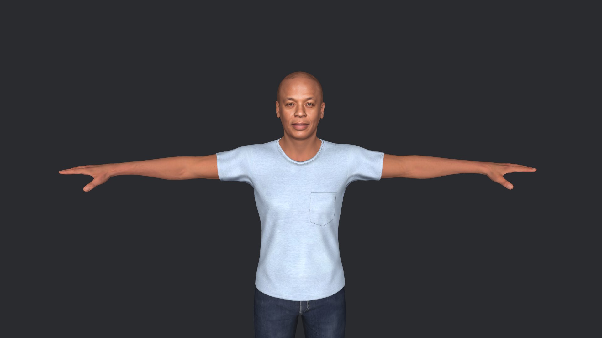 3D Dr Dre Hyper Realistic Full Body Fully Rigged Character - TurboSquid ...