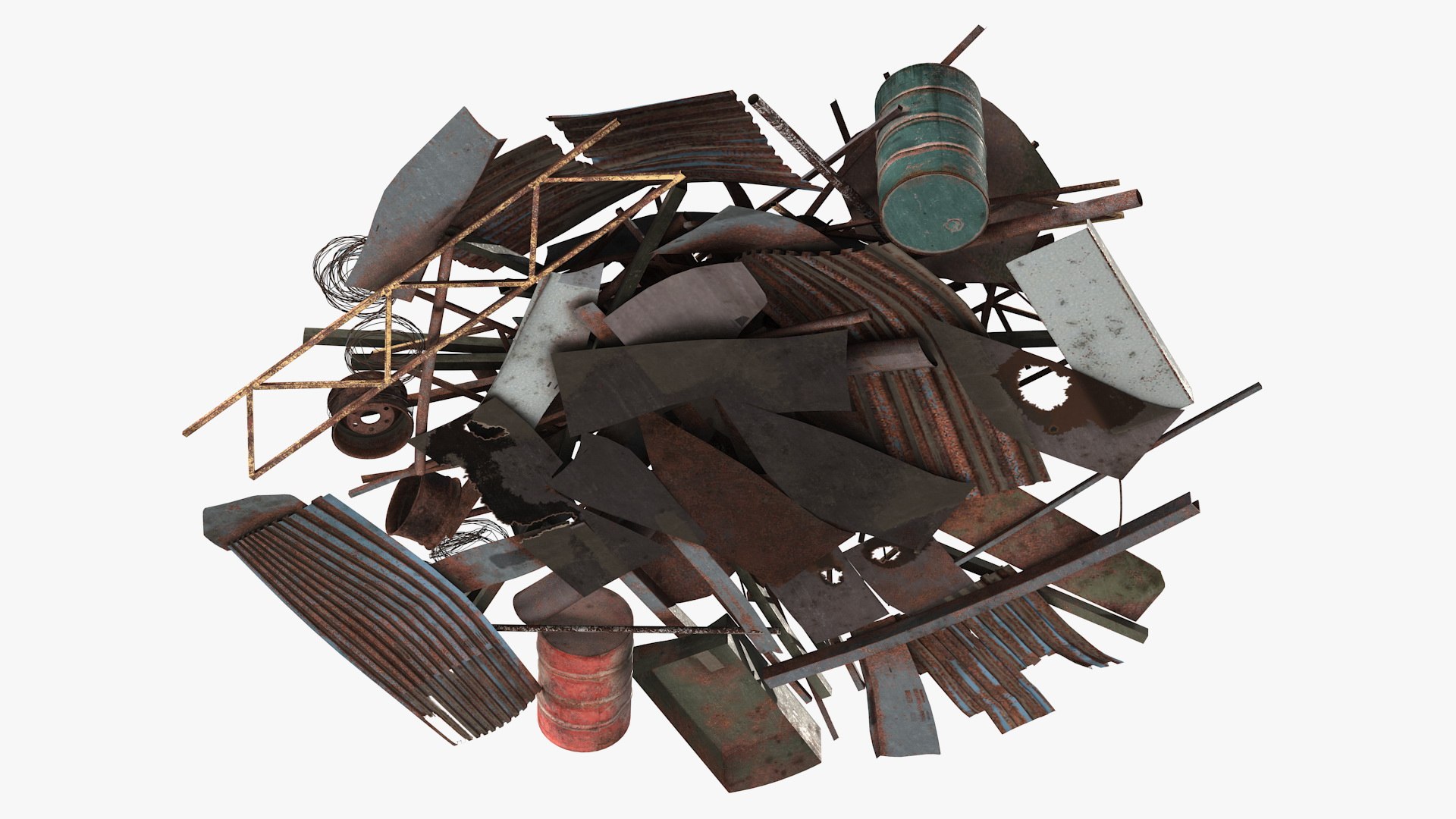 Heap metal debris 3D model - TurboSquid 1576868