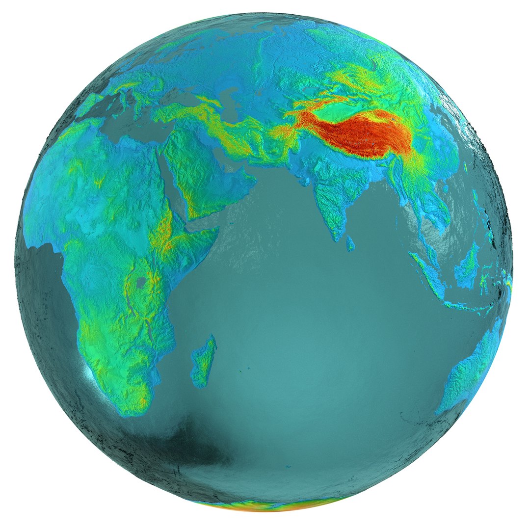 Earth Water 3D Globe Heightmap Shade 3D - TurboSquid 2347551