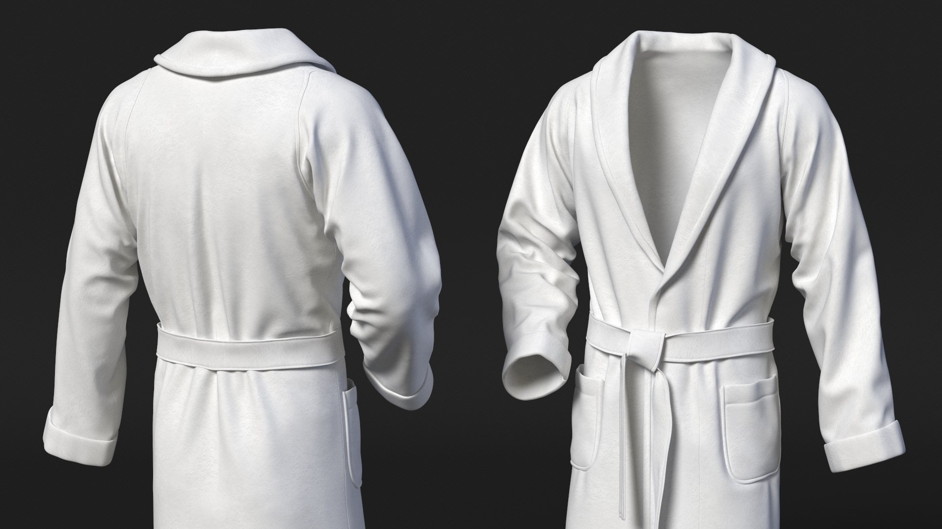 Spa Bathrobe 3D Model - TurboSquid 2130539