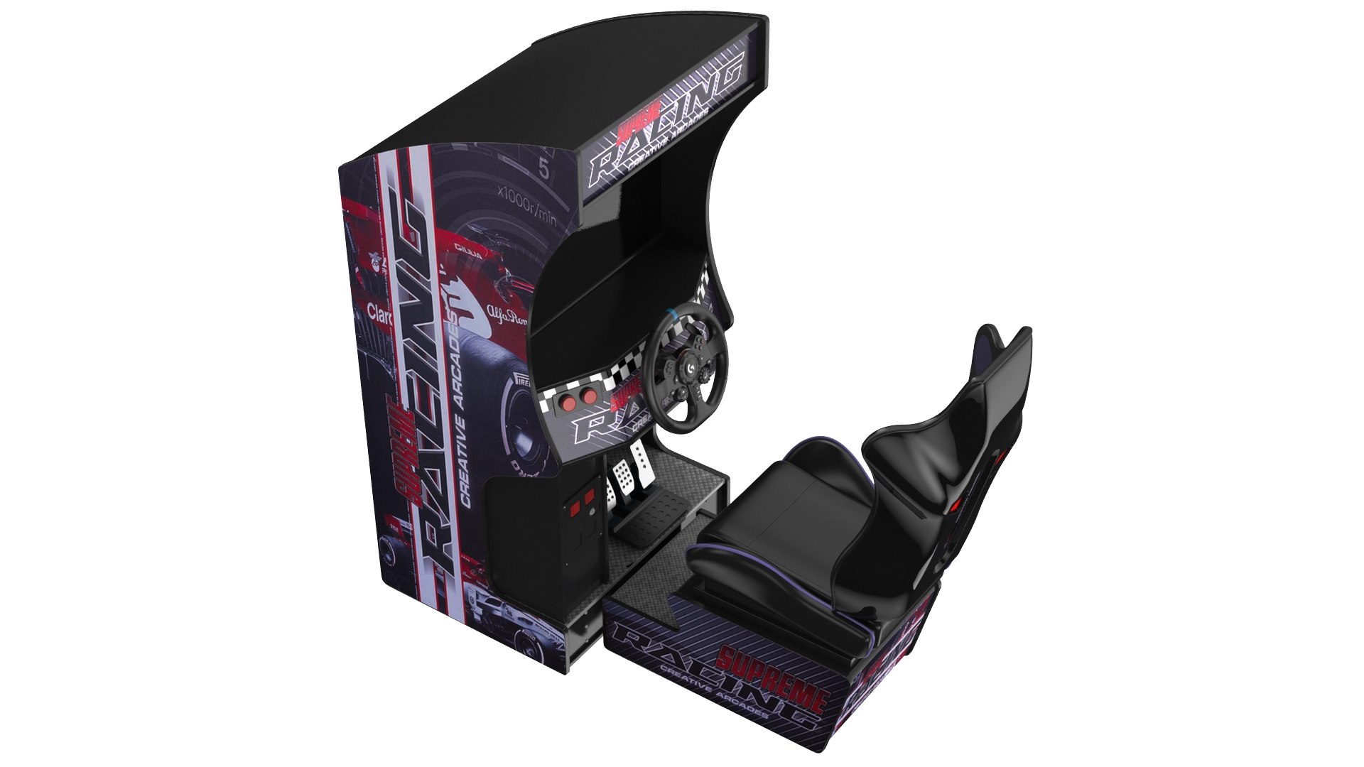 Racing Arcade Game 3D Model - TurboSquid 1984598