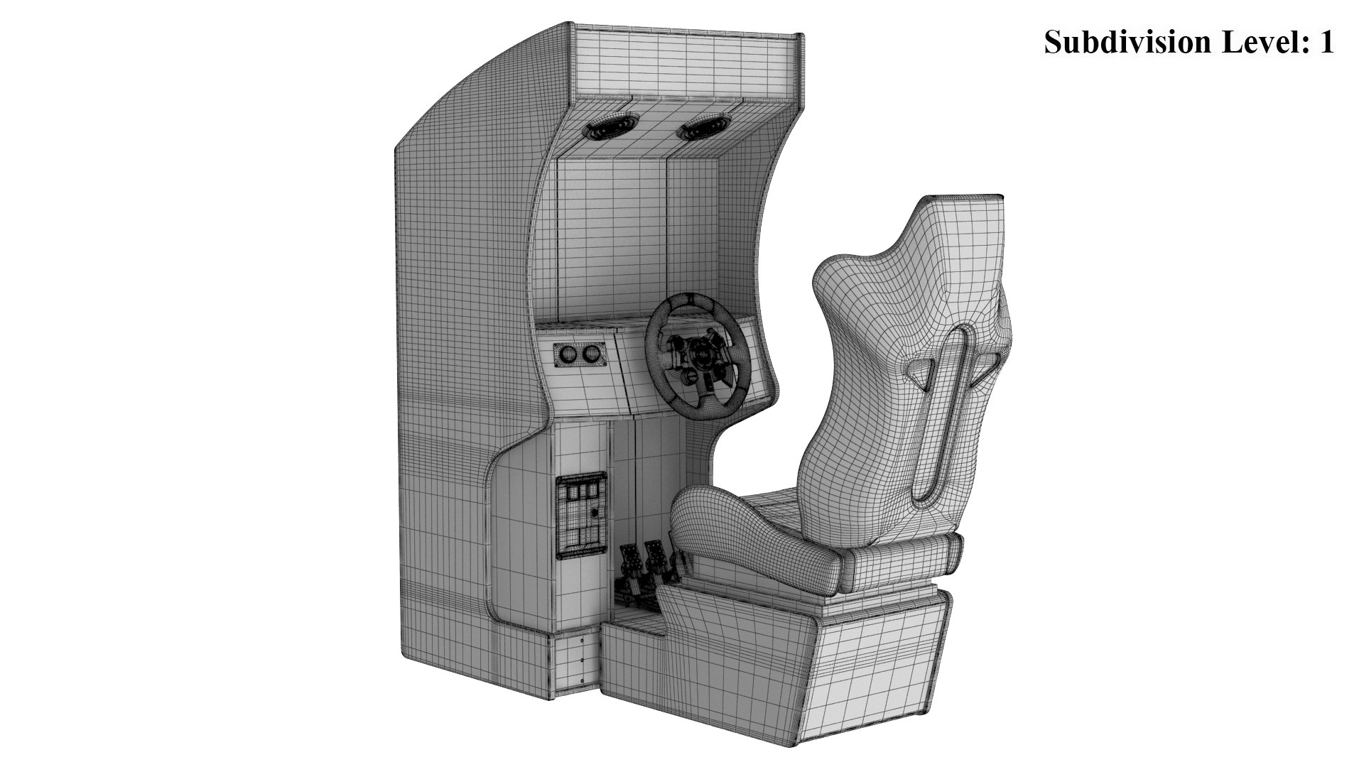 Racing Arcade Game 3D Model - TurboSquid 1984598