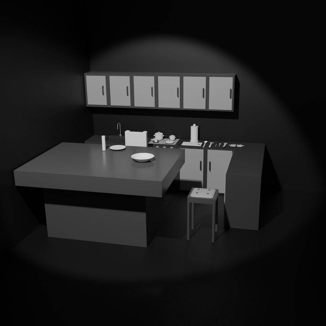 Kitchen 3d Low Poly Model 3D Model - TurboSquid 1938962