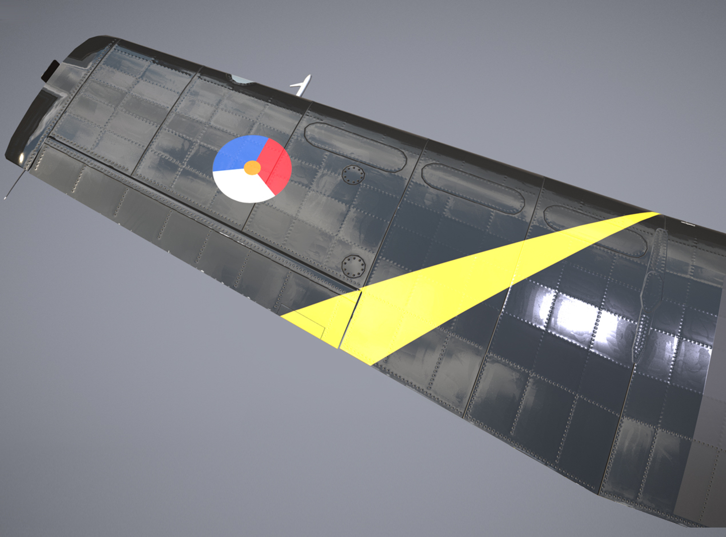 3d low-poly pilatus pc-7 mk-i