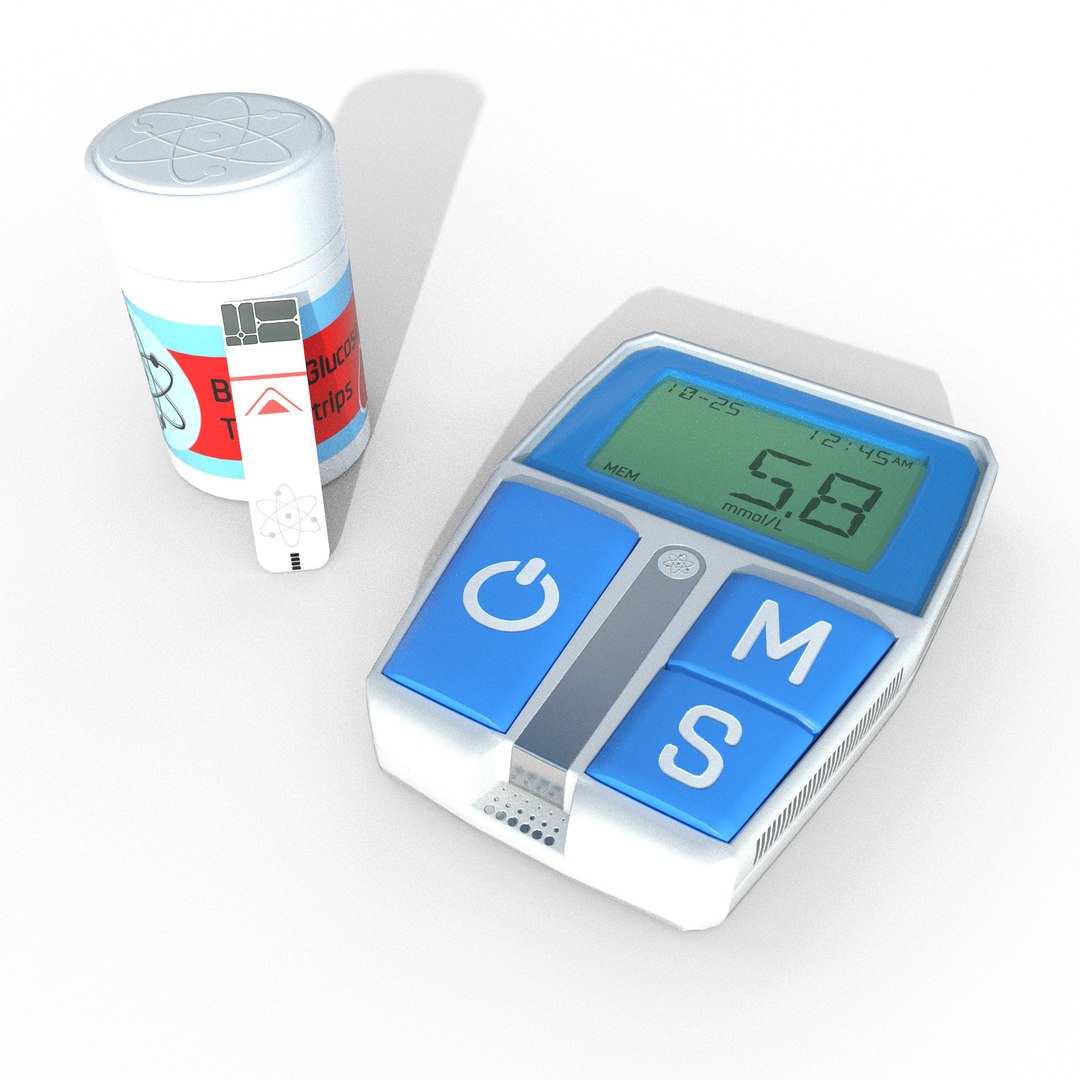 3D Glucose Monitor Set - TurboSquid 1729730