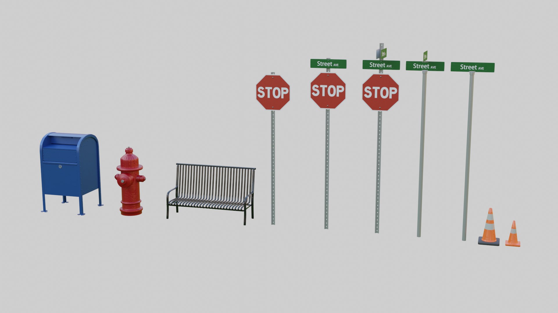 Street Assets 1 3D - TurboSquid 1832435