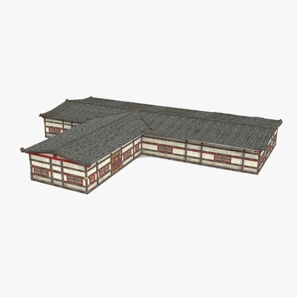 modelo 3d T-shaped houses in ancient Asian Architecture - TurboSquid ...
