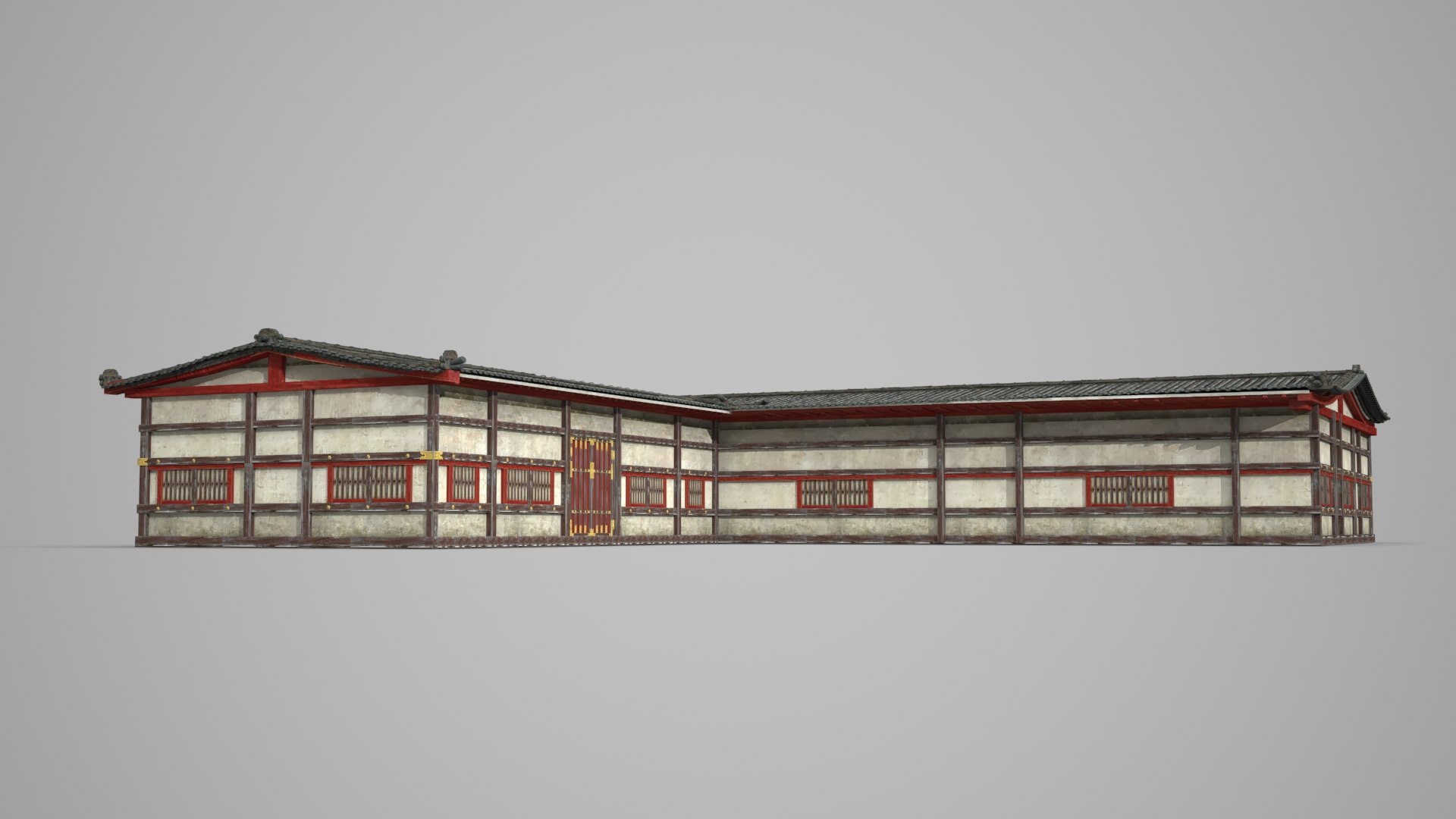 modelo 3d T-shaped houses in ancient Asian Architecture - TurboSquid ...