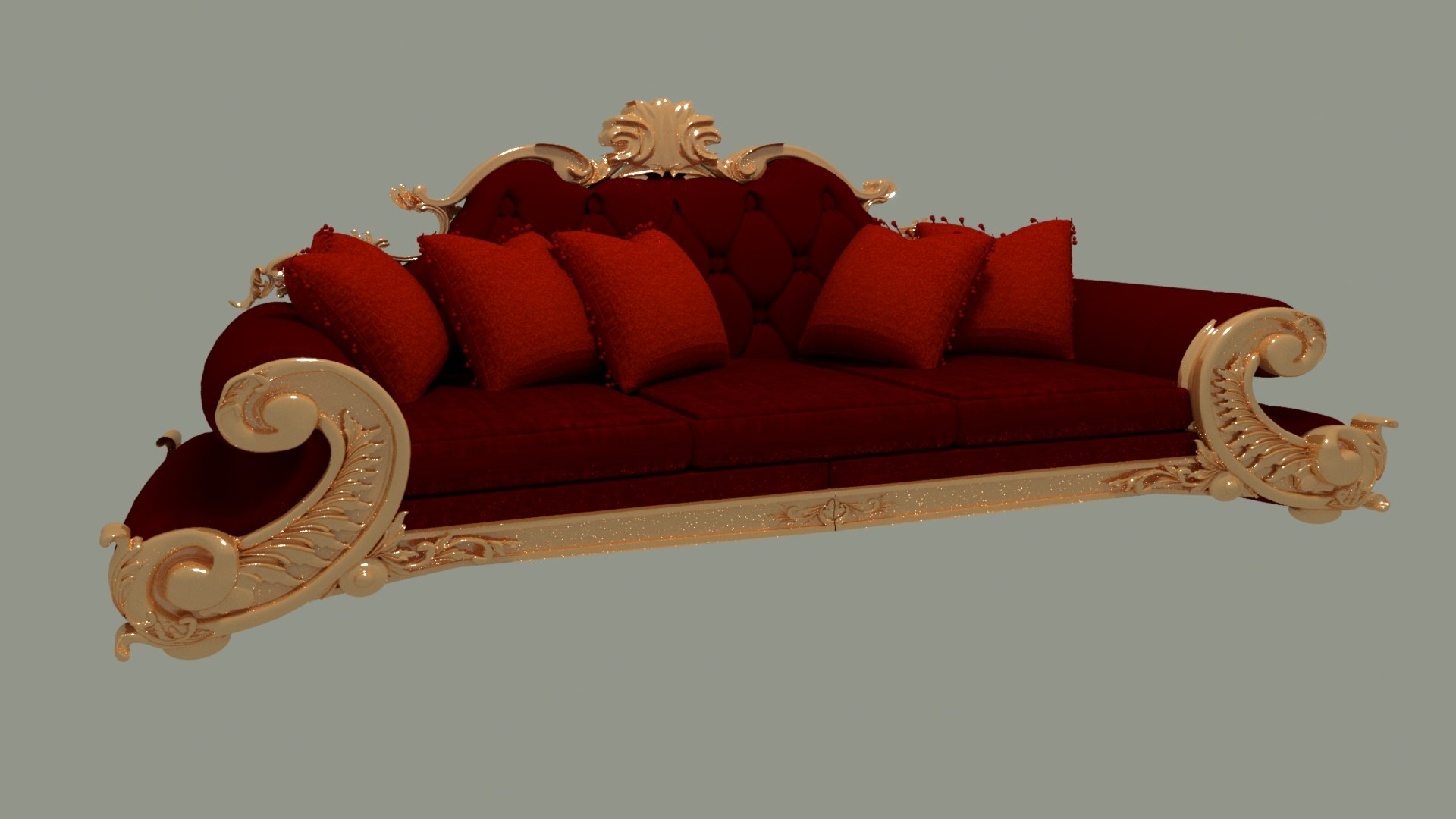 3D Classic Sofa Model - TurboSquid 1704085
