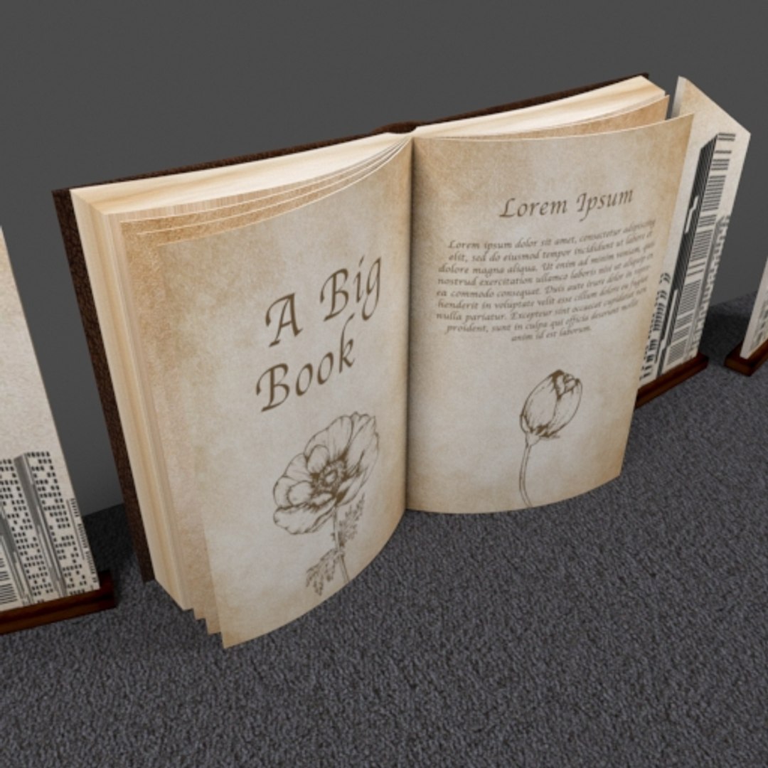 3D Old Big Book Stage - TurboSquid 1334286