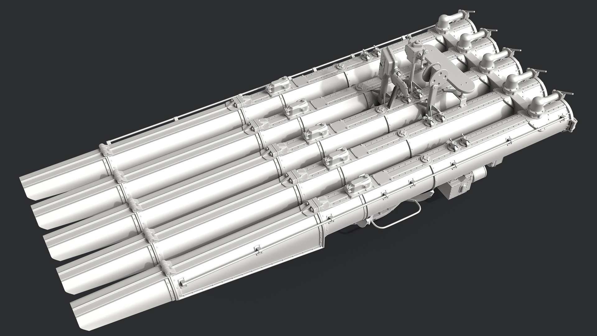 3D 21-inch Above Water Torpedo Tubes Model - TurboSquid 1920277