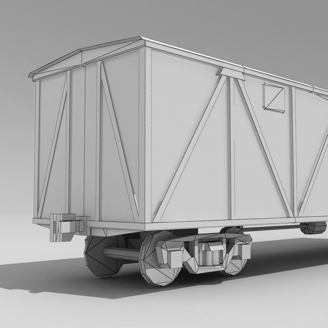 3d Model Boxcar Wagon Railway