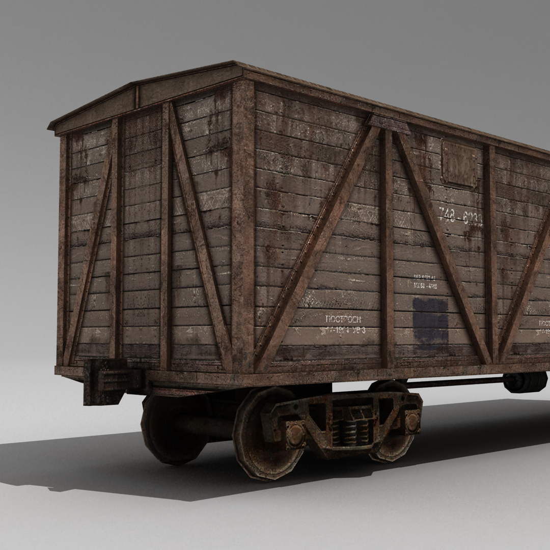 3d model boxcar wagon railway