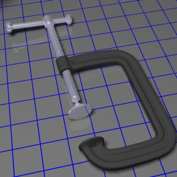 cast c clamp 6 3d model