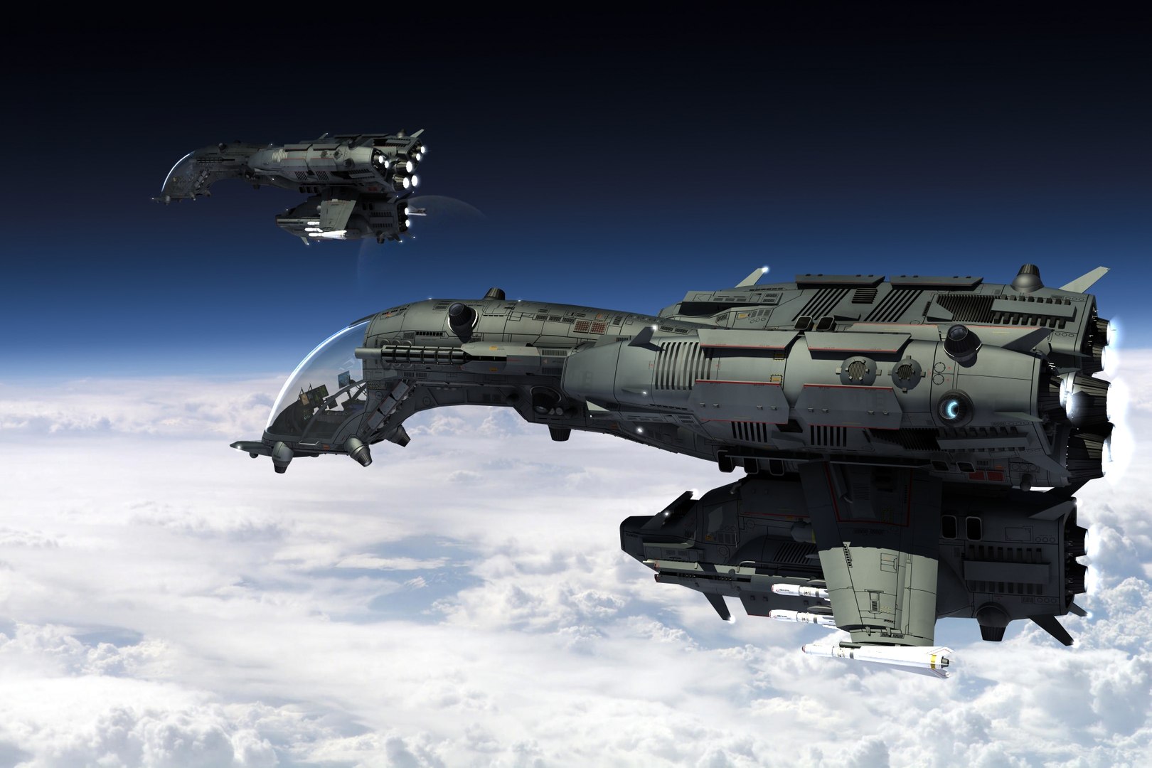 dragonfly space fighter 3d model