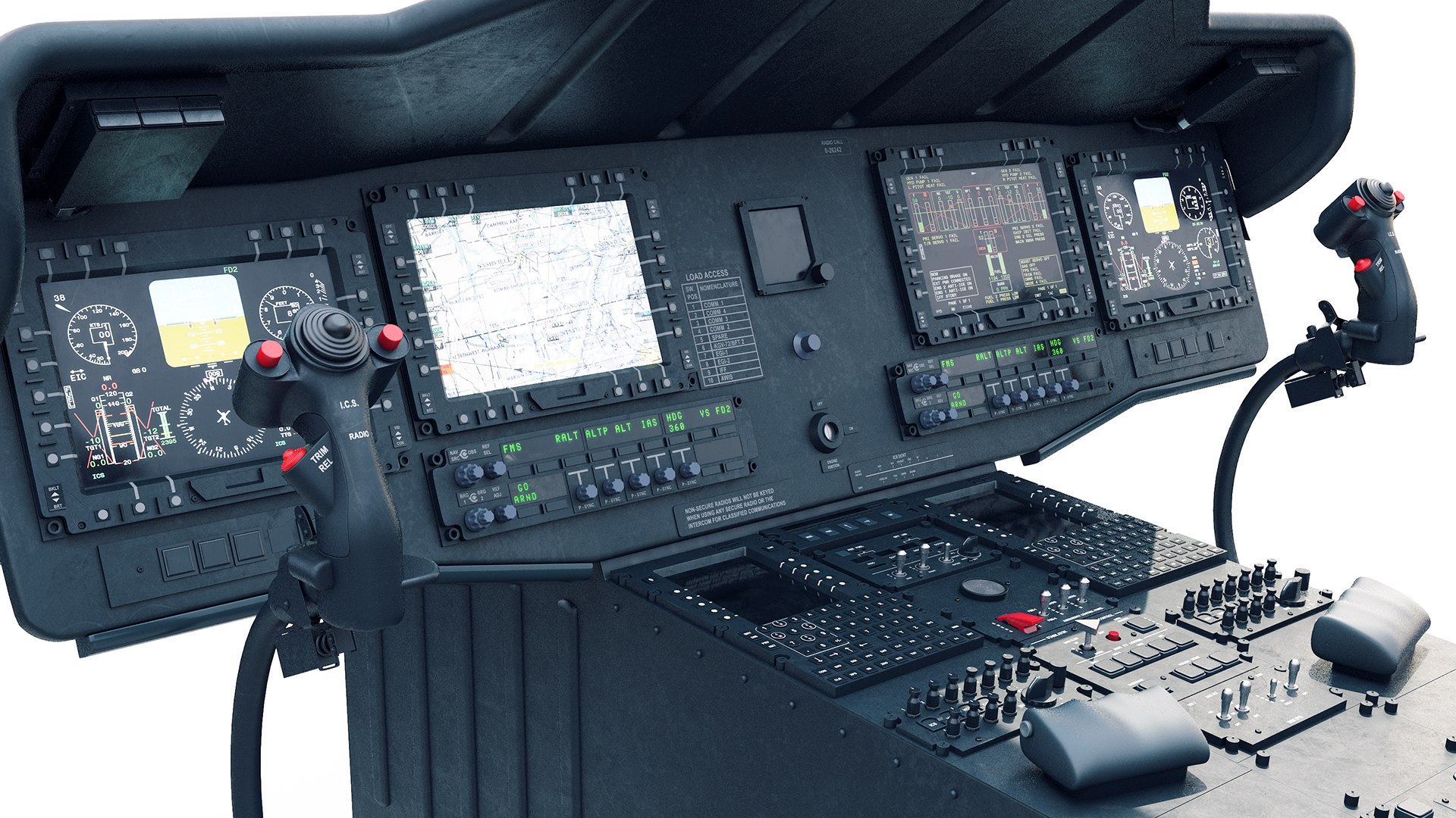 3D UH 60M Digital Dashboard - TurboSquid 2172490