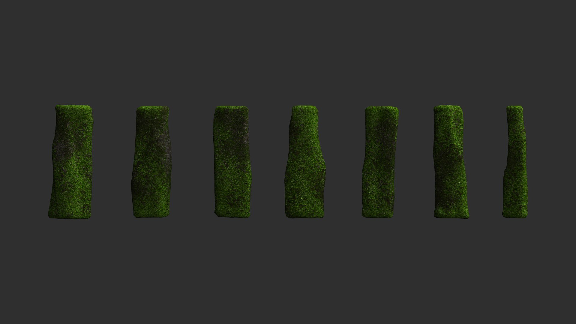 3D Rock Pillars - Moss 2 model - TurboSquid 2056122