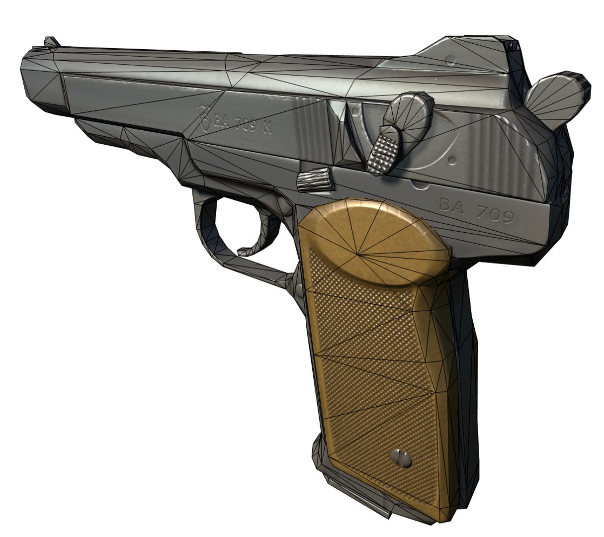 Aps Pistol 3d Model