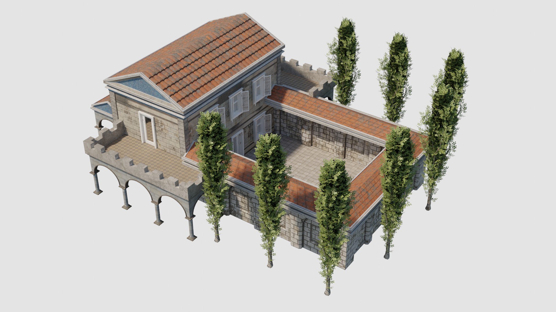 Ancient Roman House 06 3D Model - TurboSquid 2191743
