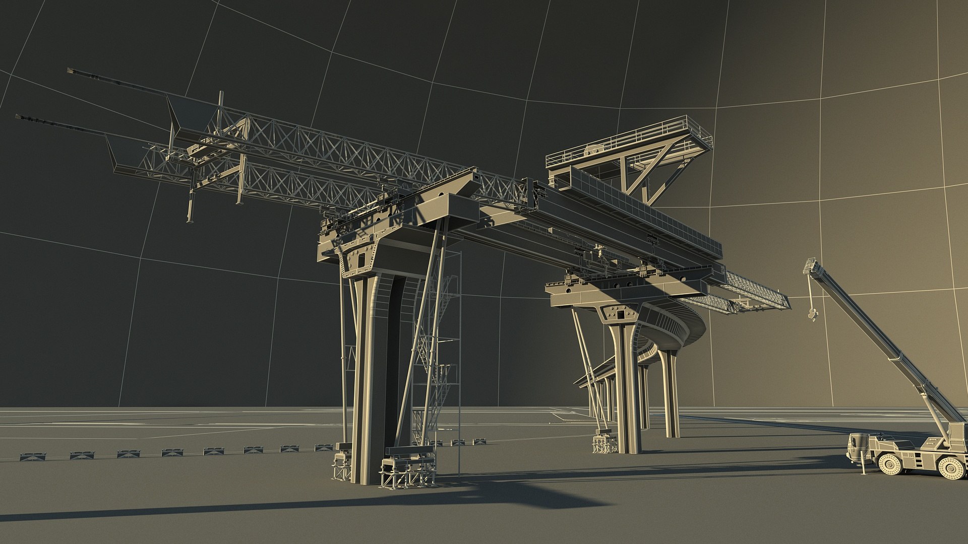 3D model Overhead Crane - TurboSquid 2085100