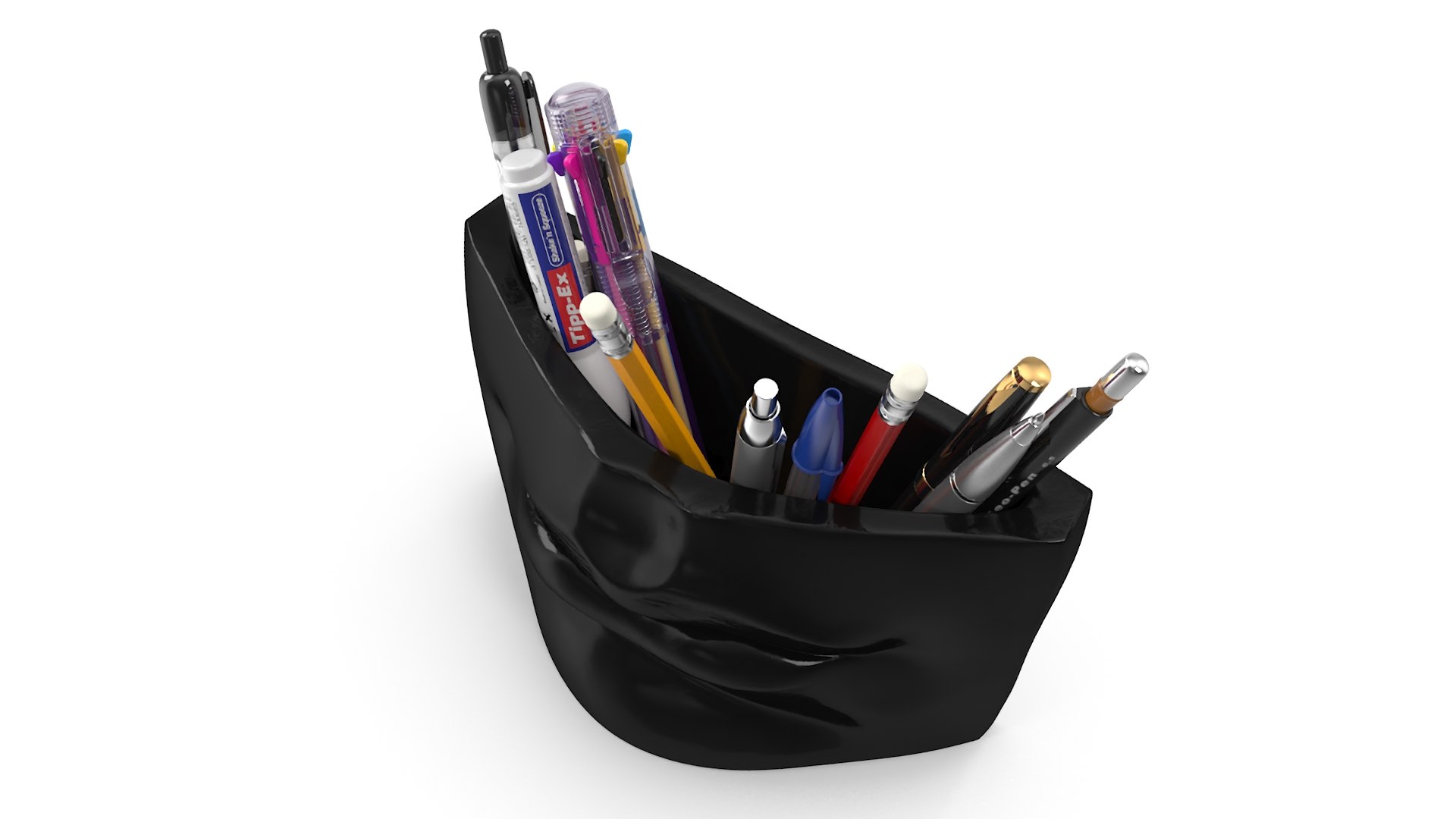 Michelangelo David Lips Decor Black With Pens 3D Model - TurboSquid 2270635