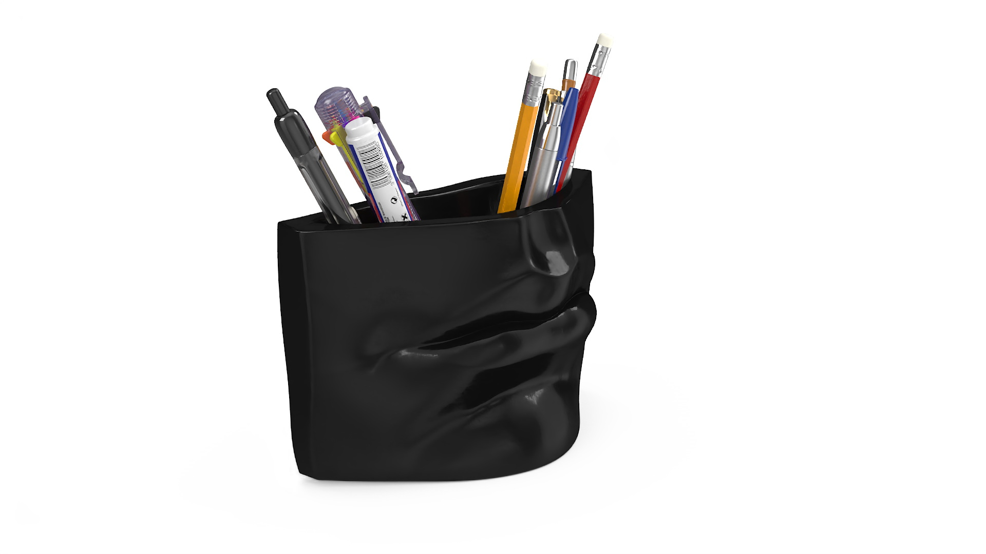 Michelangelo David Lips Decor Black With Pens 3D Model - TurboSquid 2270635