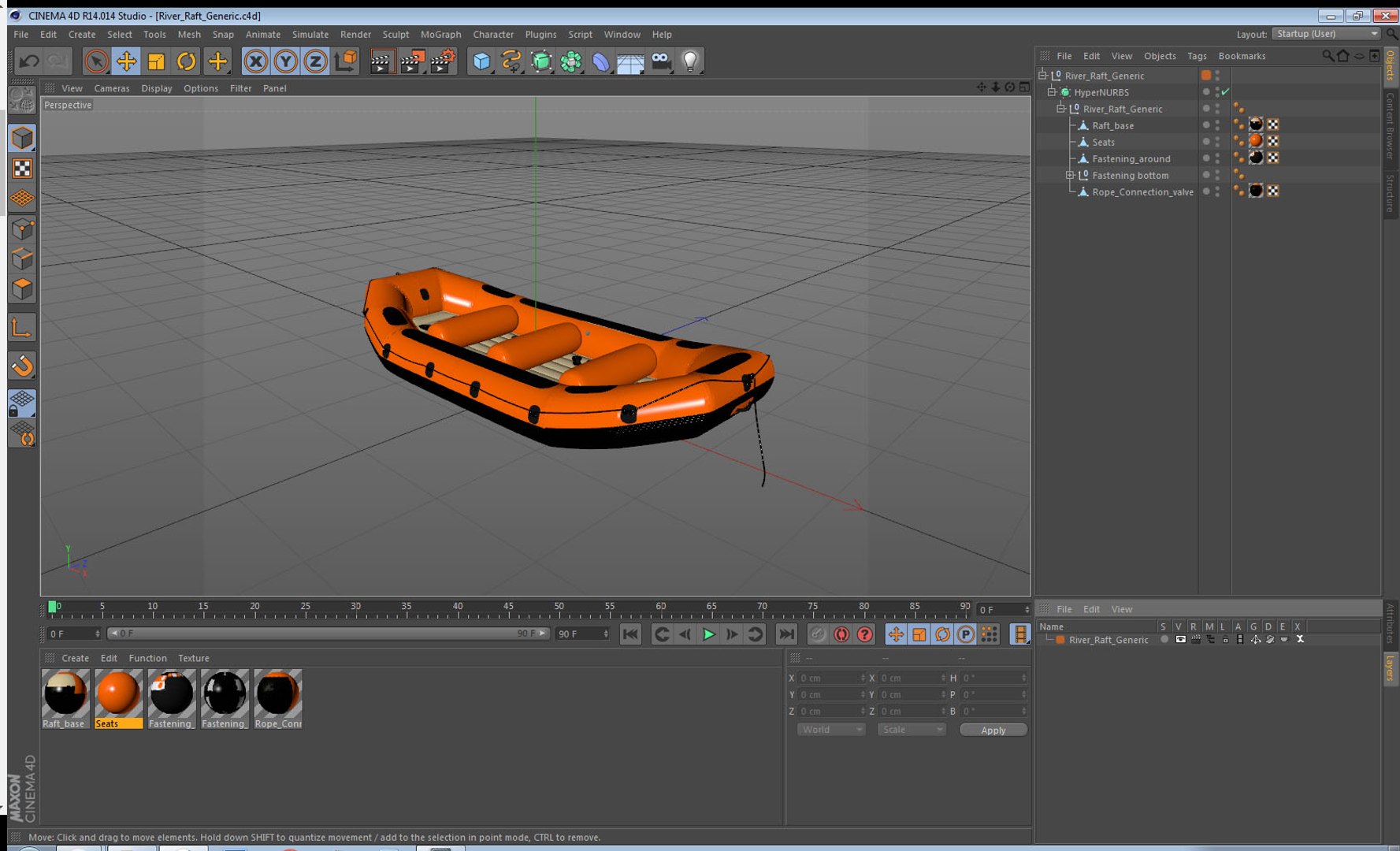 River raft generic 3D - TurboSquid 1348131