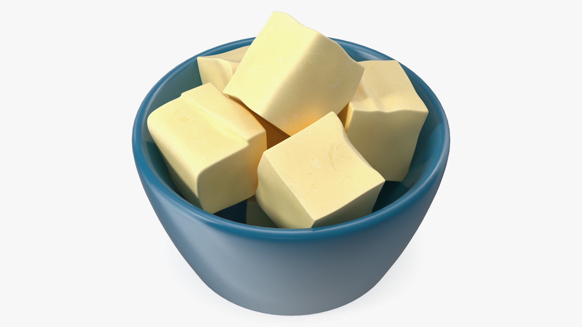 3D Bowl with Pieces of Butter model - TurboSquid 1997453