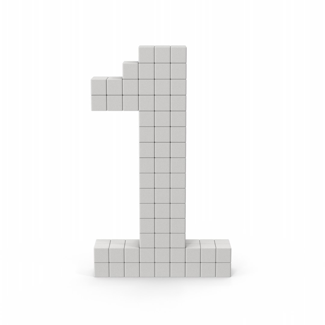 3D Puzzle Number 1 Model - TurboSquid 2302370