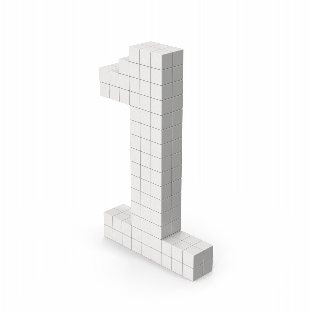 3D Puzzle Number 1 Model - TurboSquid 2302370