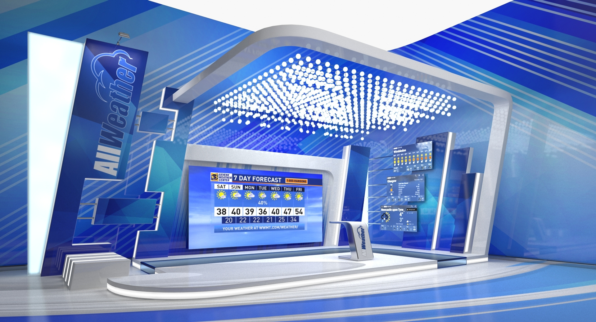 Weather Tv Studio Blue 3D - TurboSquid 1283460