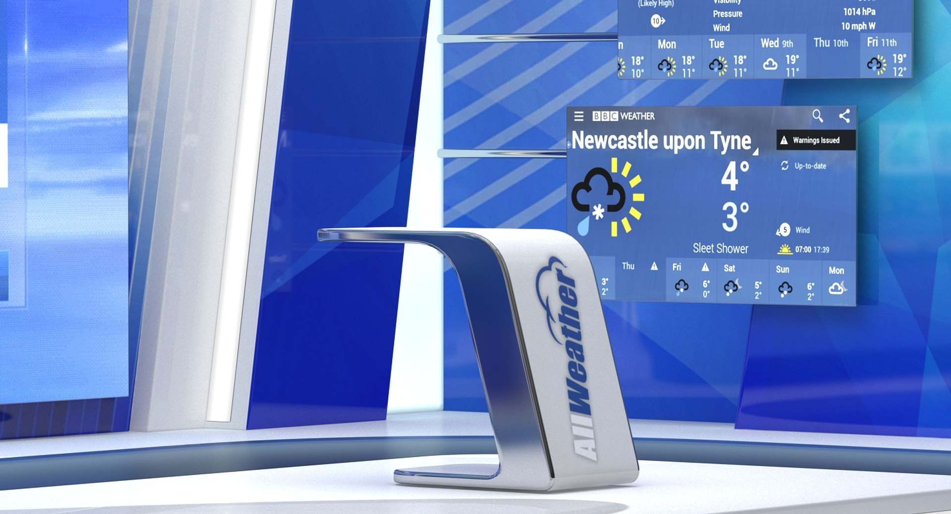 Weather Tv Studio Blue 3D - TurboSquid 1283460