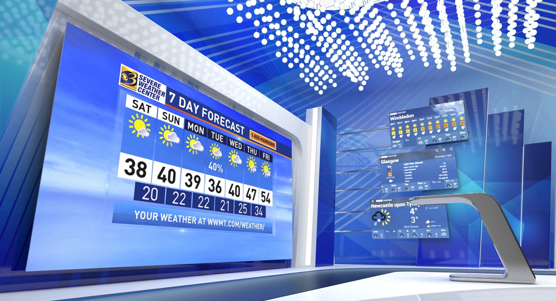 Weather Tv Studio Blue 3D - TurboSquid 1283460