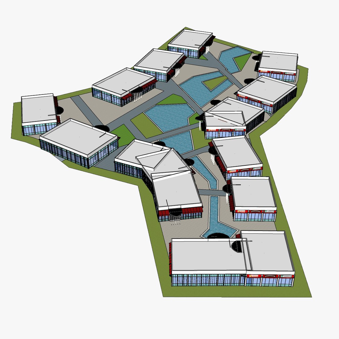 commercial land with landscape3D模型 - TurboSquid 1950504