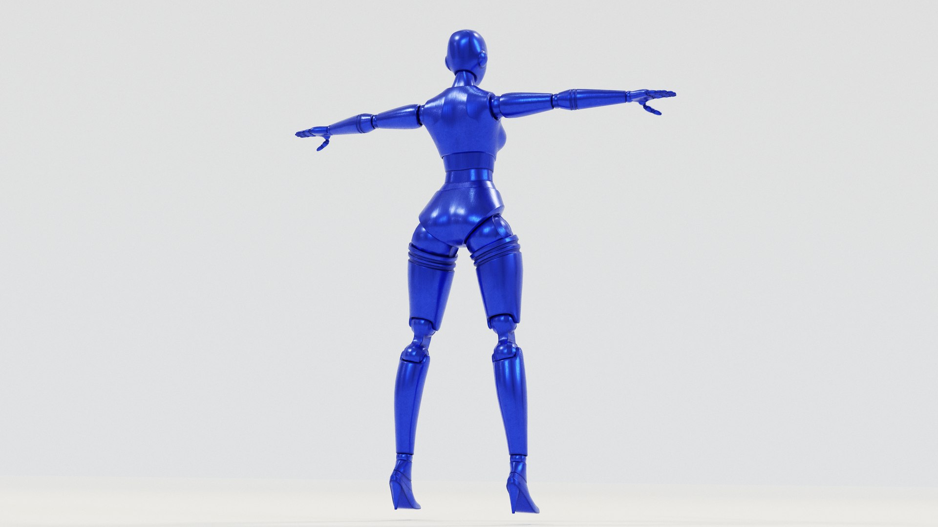 3D Blue Robot Woman - TurboSquid 1710800