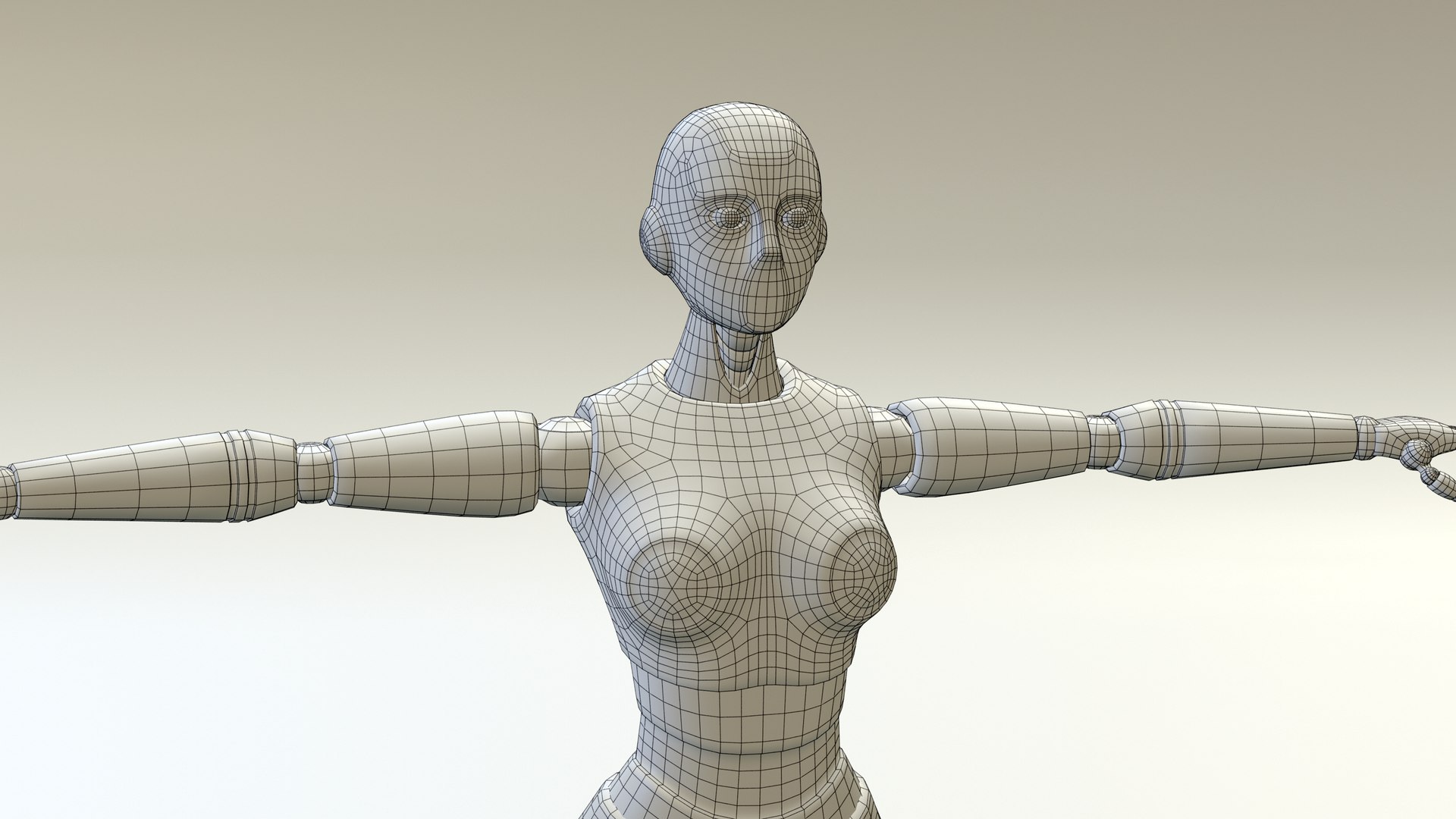 3D Blue Robot Woman - TurboSquid 1710800