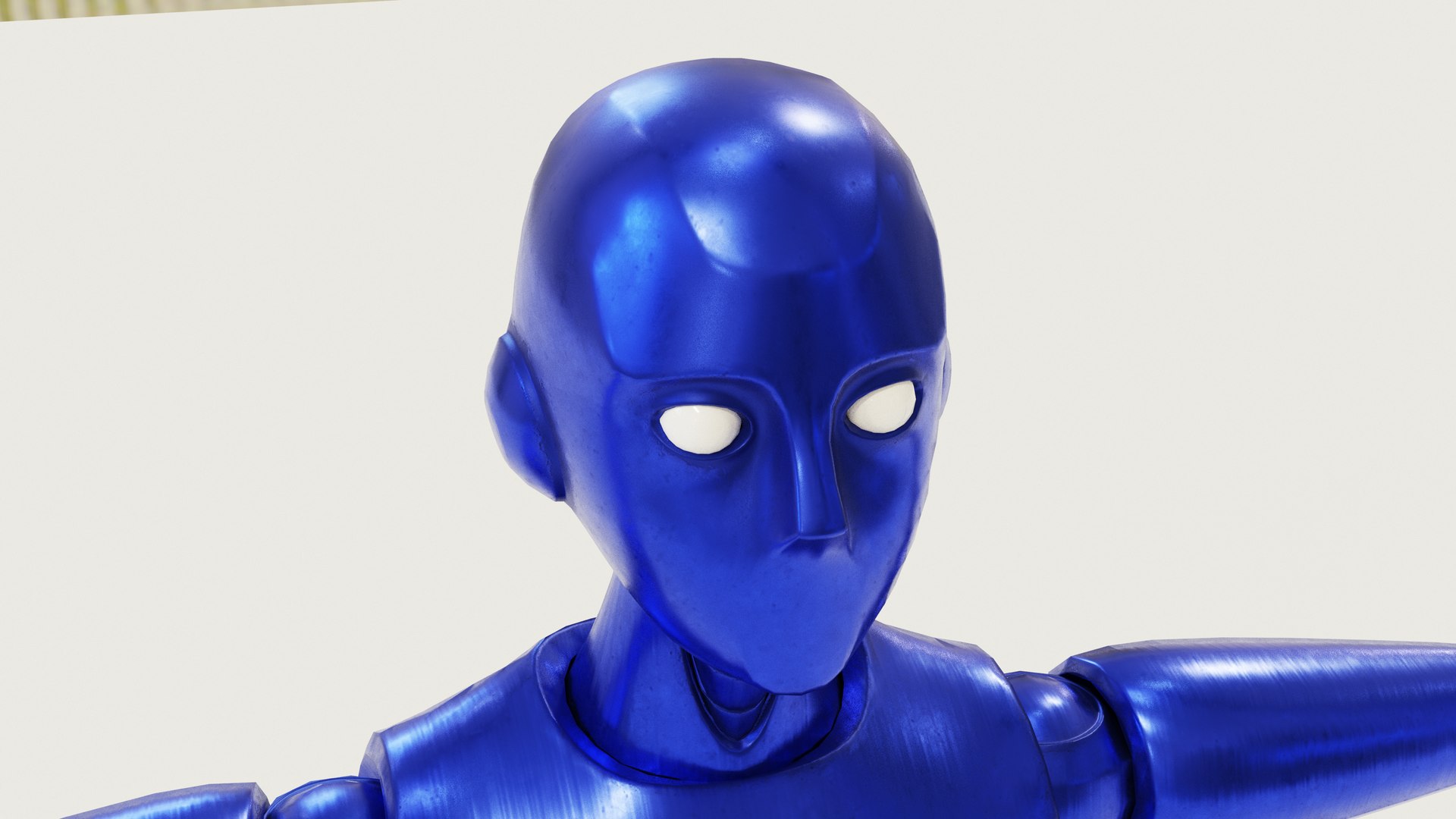 3D Blue Robot Woman - TurboSquid 1710800