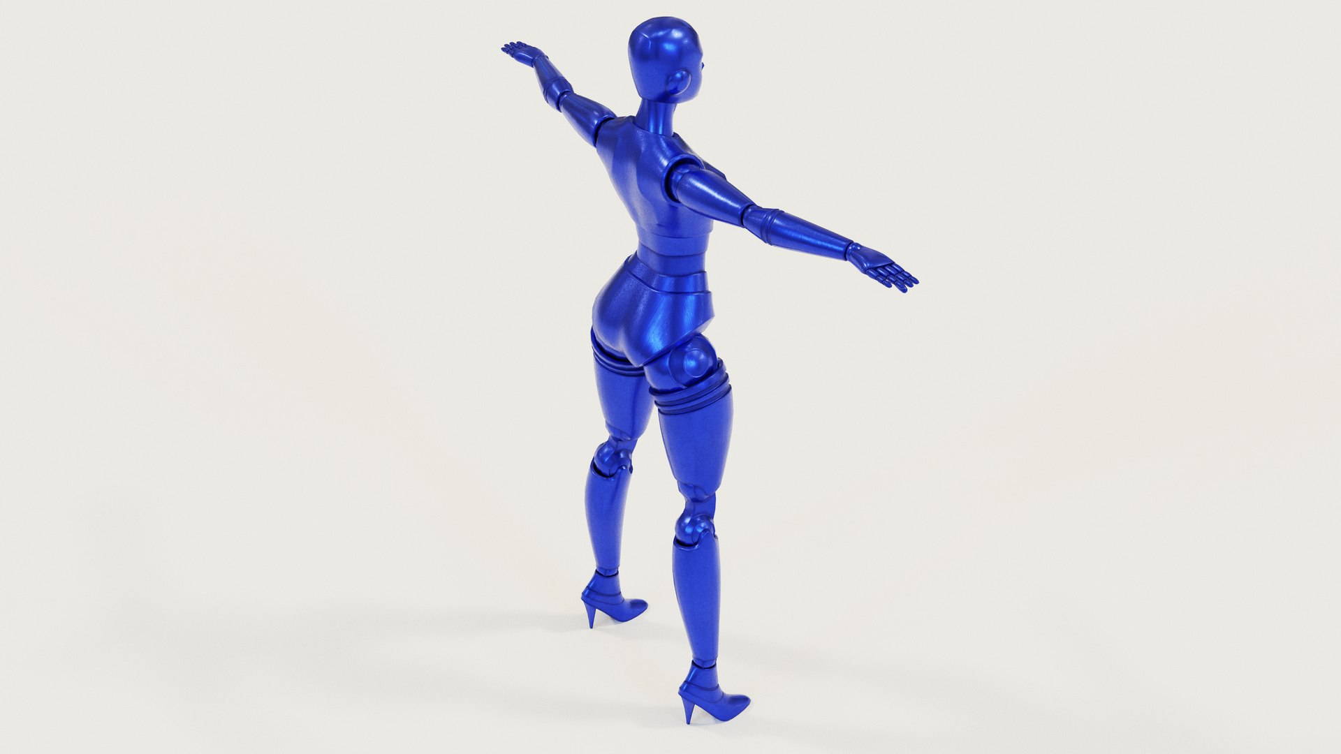 3D Blue Robot Woman - TurboSquid 1710800